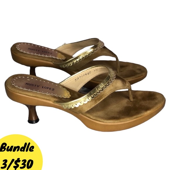 Rusty Lopez | Shoes | Rusty Lopez Open Toe Thong Sandal Brown Suede ...